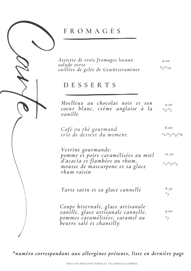 AuPetitGourmet - La carte | Découvrez le menu du restaurant Au petit gourmet